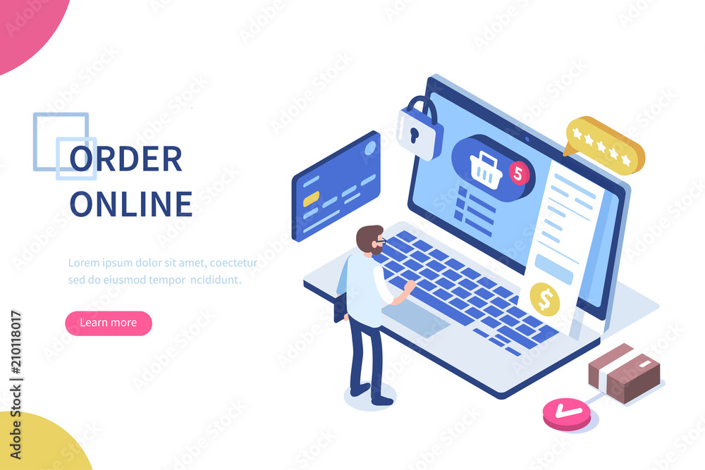 order online Stock Vector | Adobe Stock