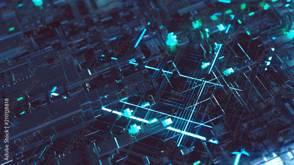 Leiterbahnen Hintergrund Stock-Illustration | Adobe Stock