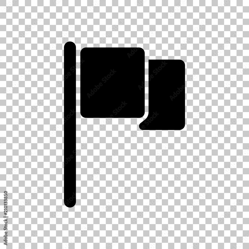 Simple flag icon. On transparent background. Stock Vector | Adobe Stock
