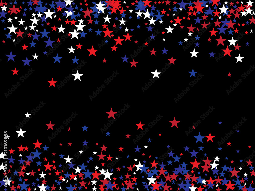 Patriotic 4th of July, Independence Day of America Stars Confetti ...