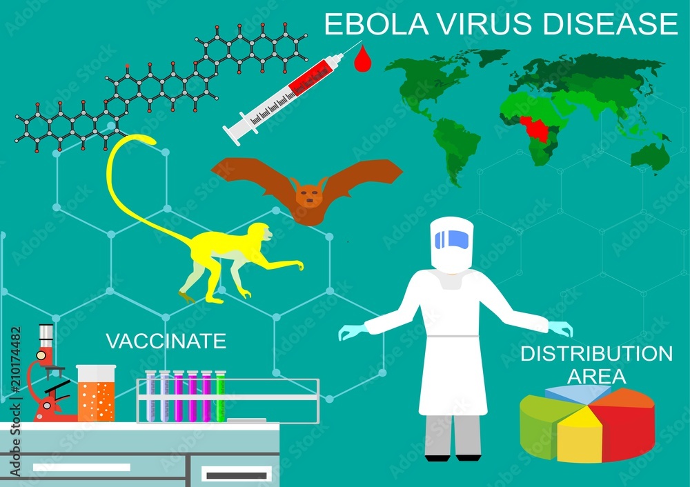 Ebola virus deseases spread map in the world, infographic concept ...