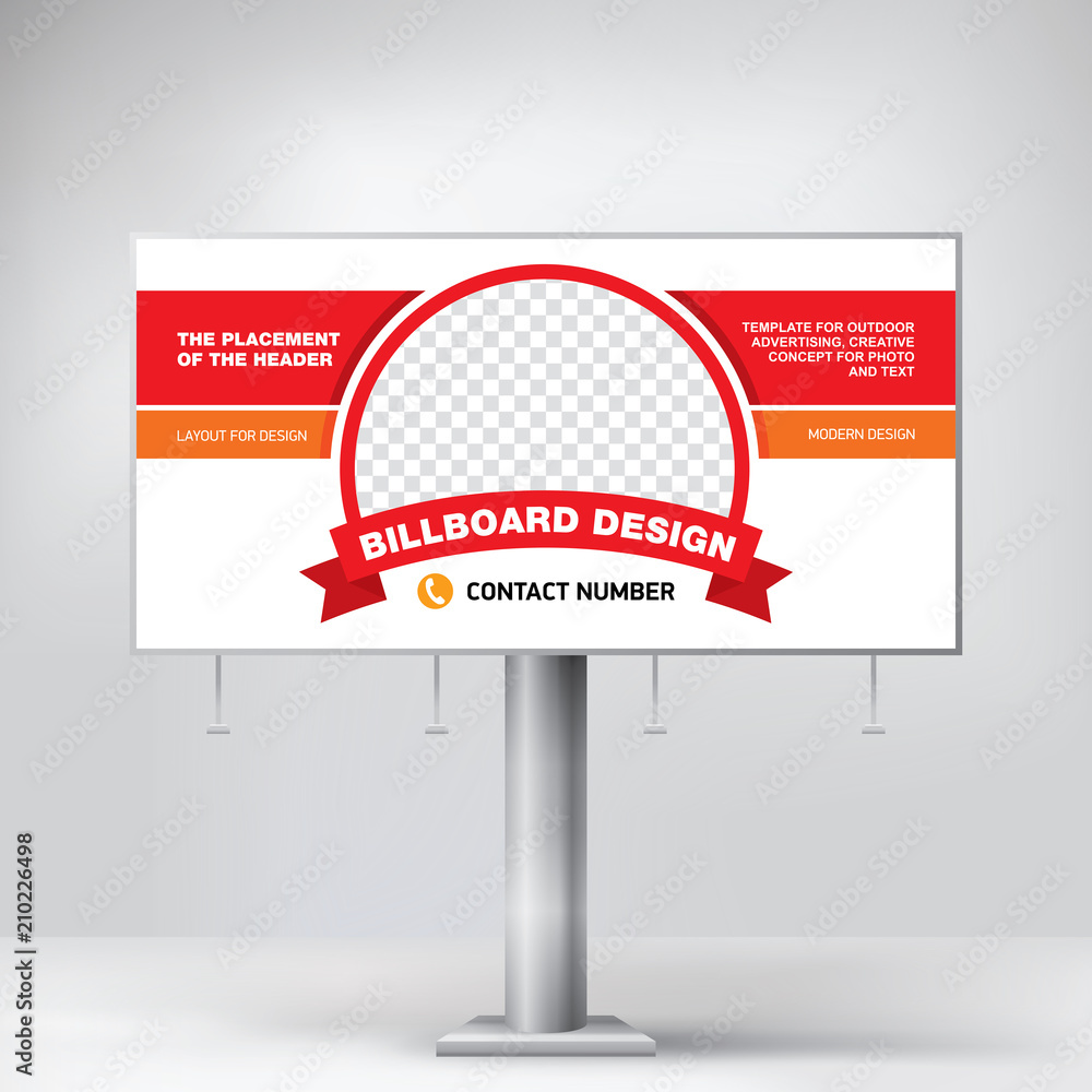 Billboard, creative design for outdoor advertising, banner for posting ...