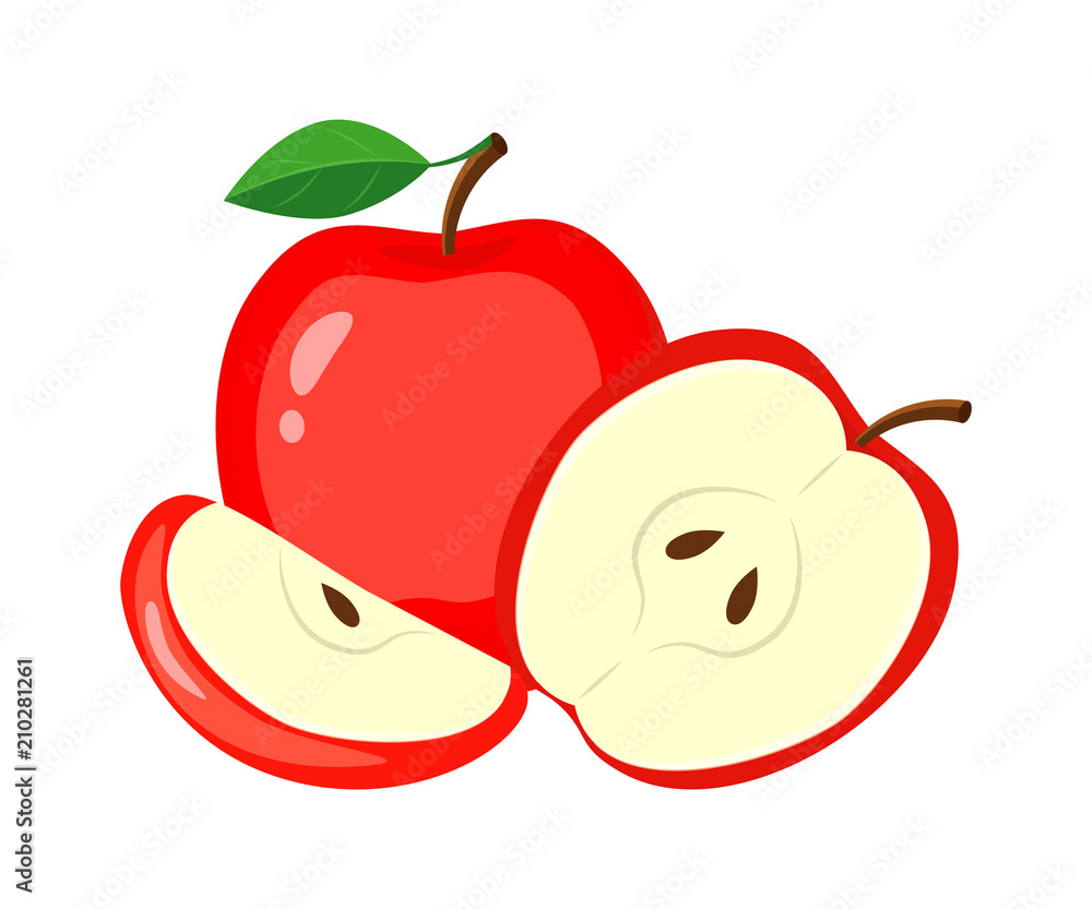 Sliced Apple Clipart