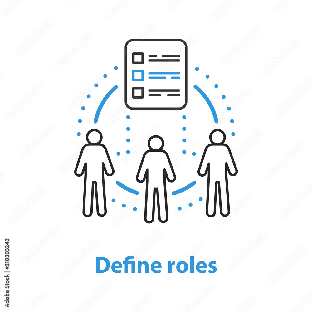 Defining roles concept icon Stock Vector | Adobe Stock