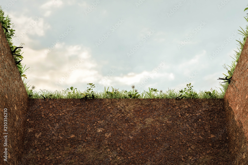 empty grave Stock Illustration | Adobe Stock