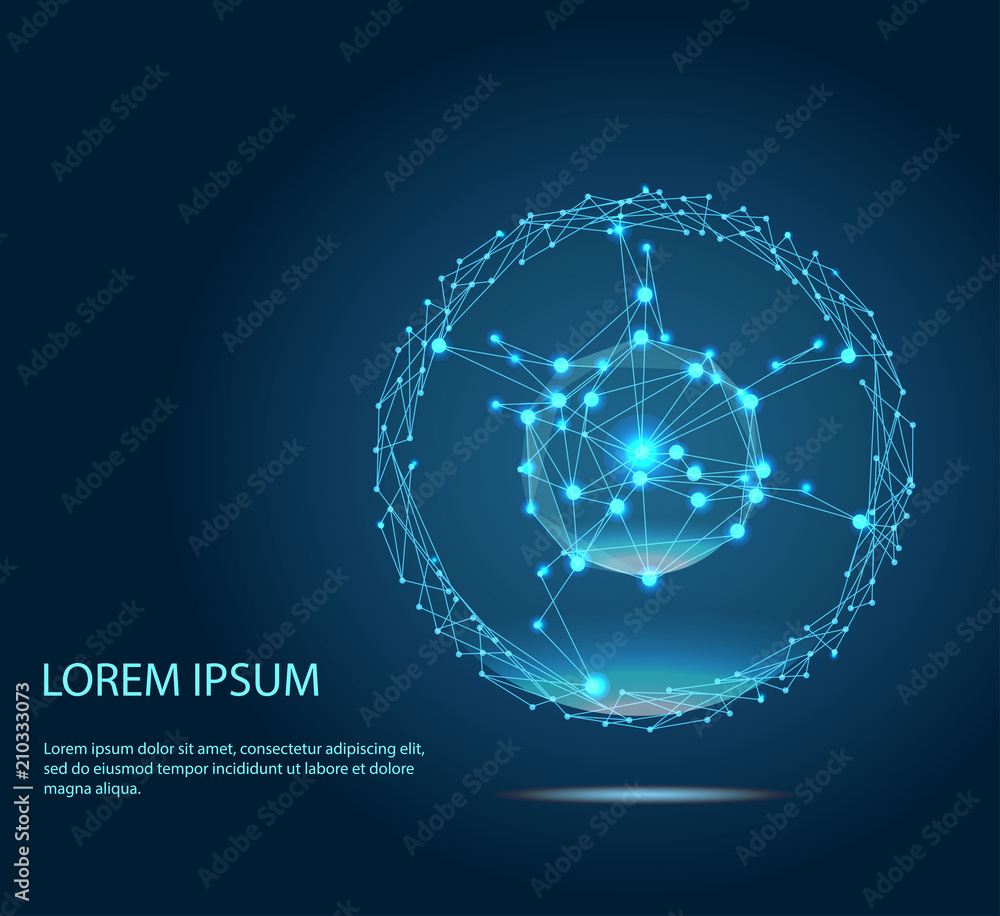 Vector of modern abstract polygonal background. Technology - vector ...