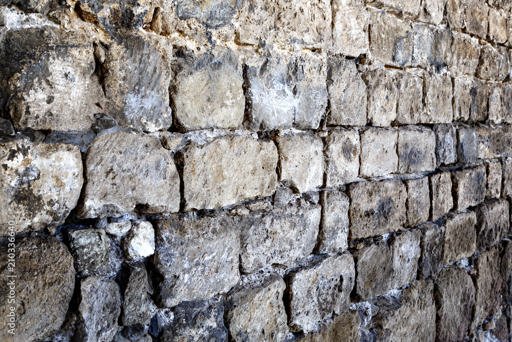 Old castle stone wall texture background in perspective Stock Photo ...