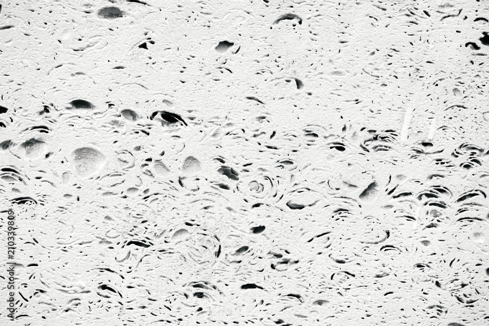 White foam block in macro. Foundation of old building. Detailed ...