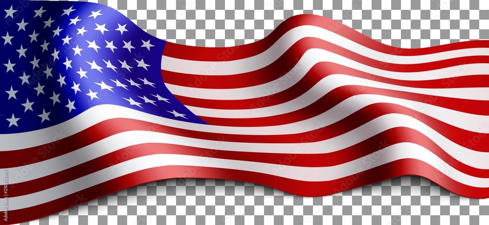 Long american flag Stock Vector | Adobe Stock