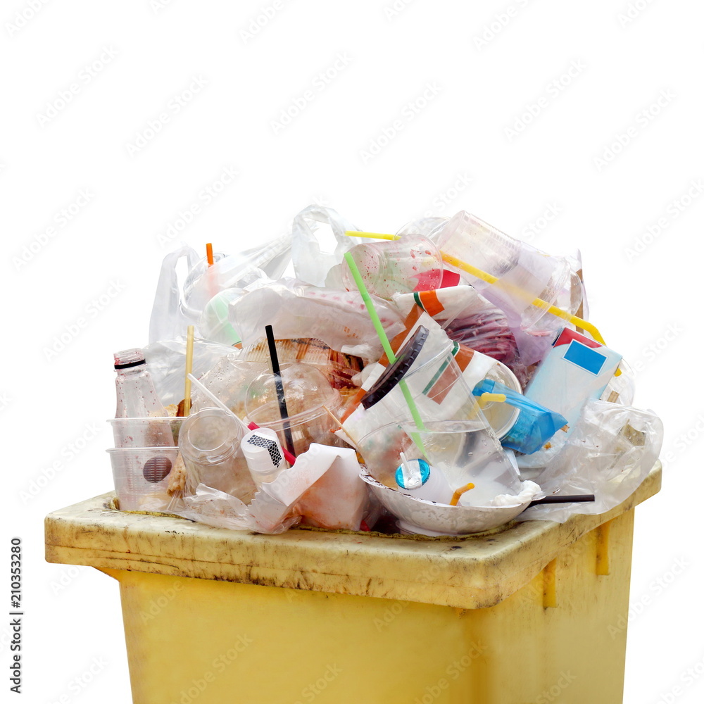 Garbage Pile White Background