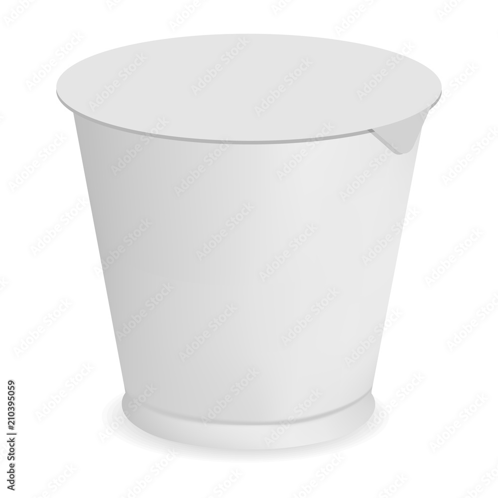 Milk box mockup. Realistic illustration of milk box vector mockup for ...