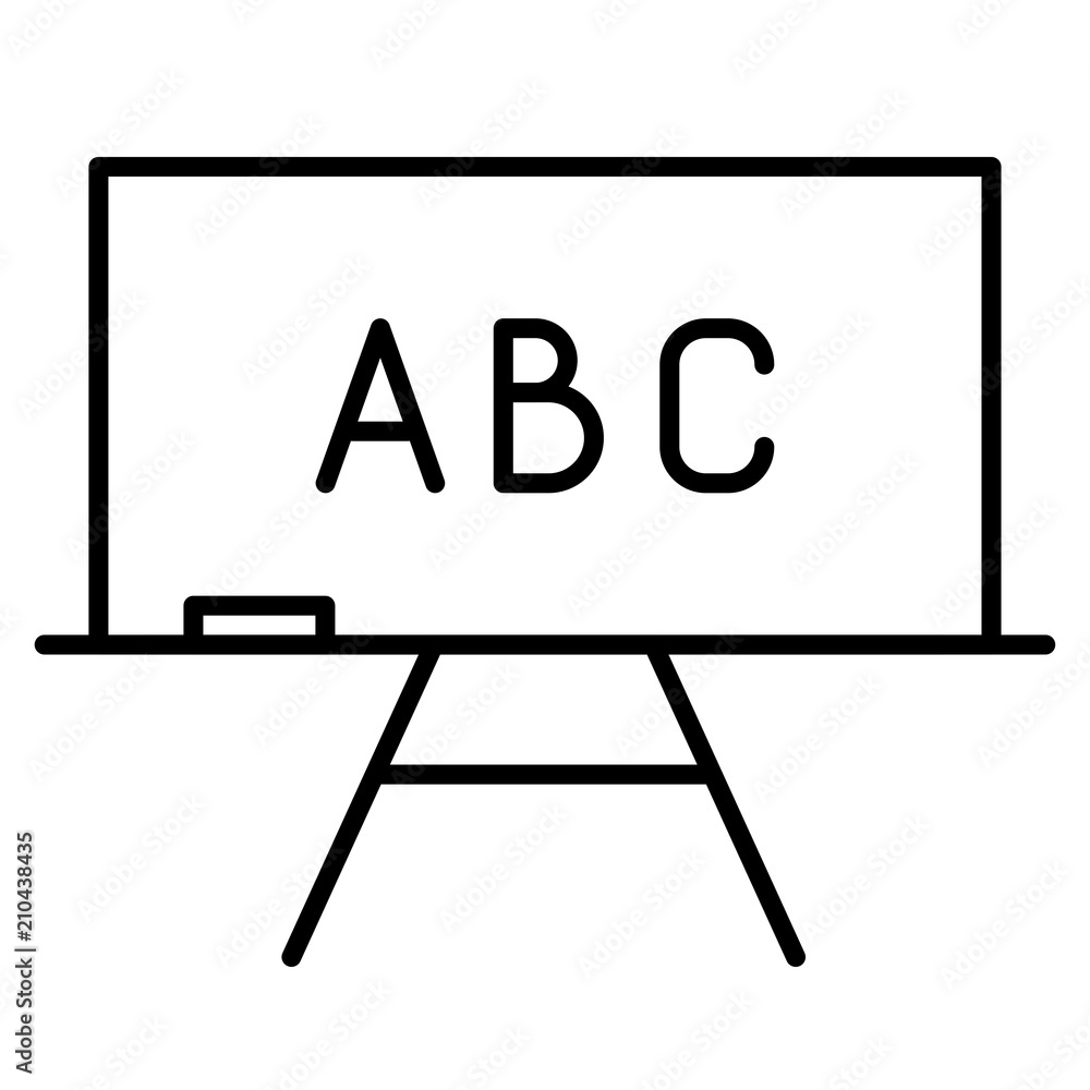 Chalkboard Icon Black And White