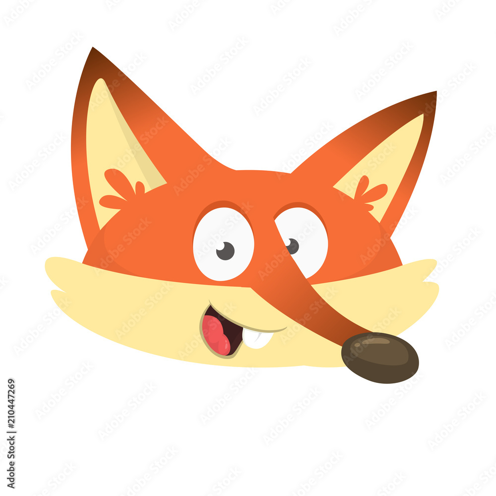 Cartoon fox head icon. Vector illustration Stock Vector | Adobe Stock