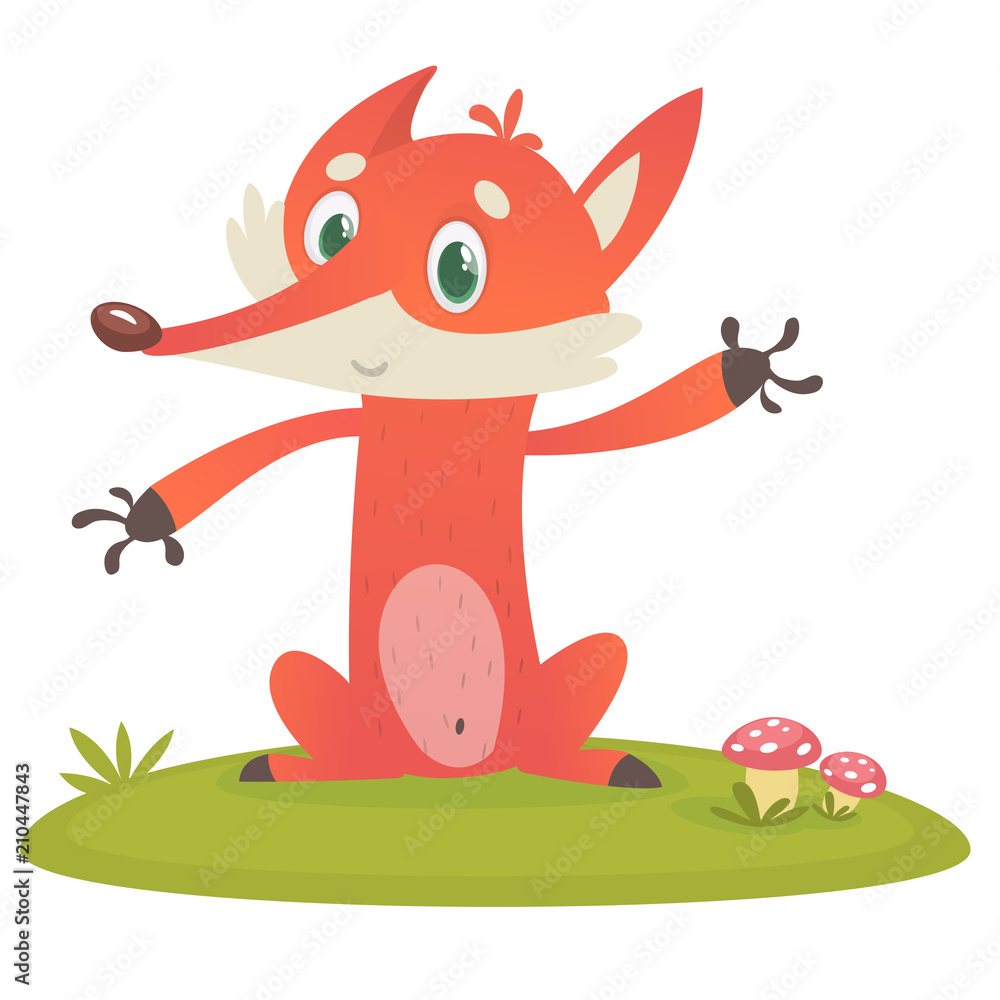 Red Fox Illustration Wallpaper