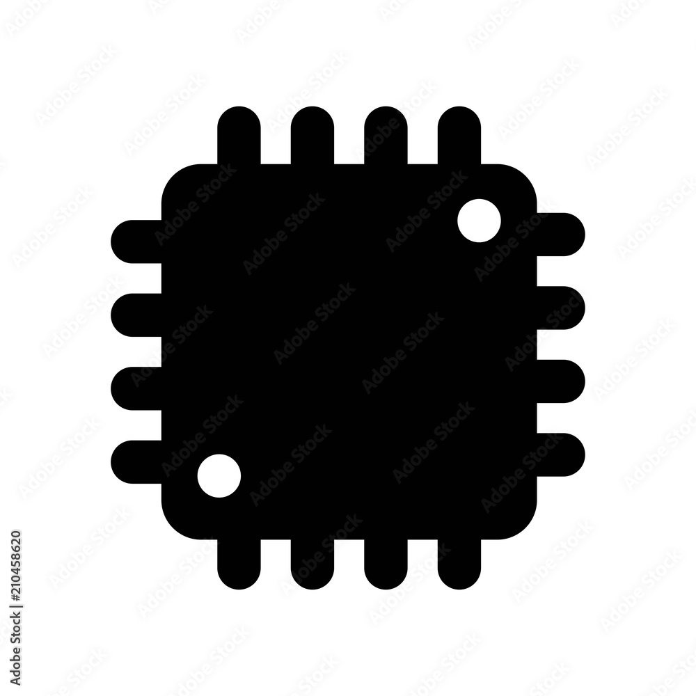 Processor icon vector icon. Simple element illustration. Processor ...