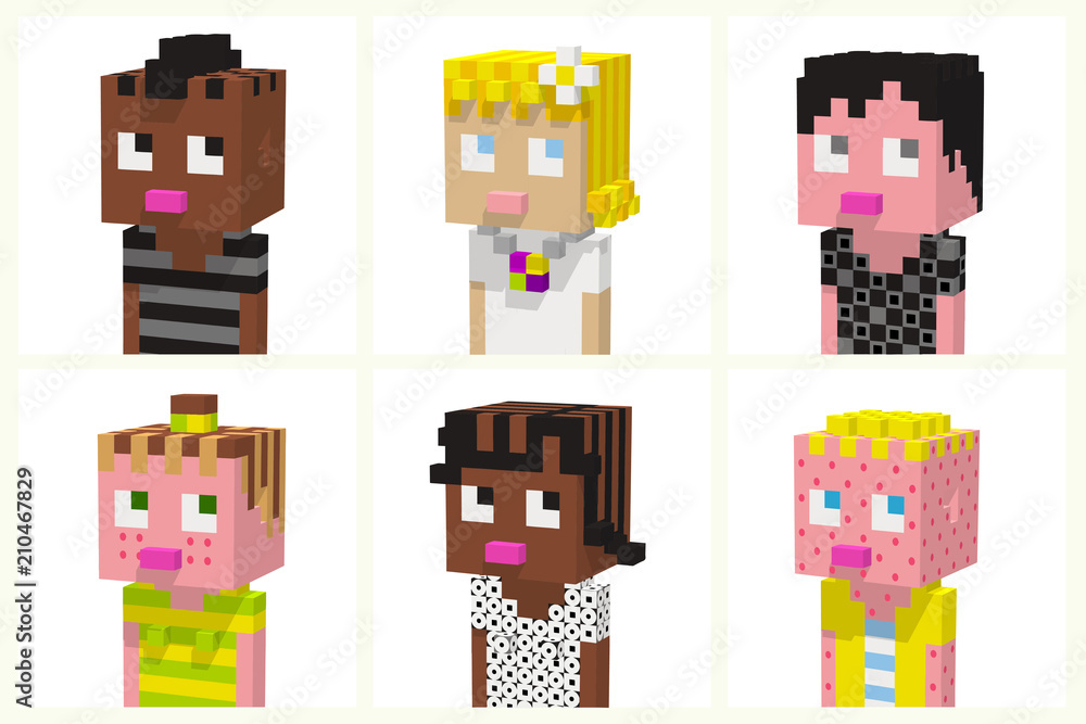 A set of kids caricature characters,user profile,children different ...