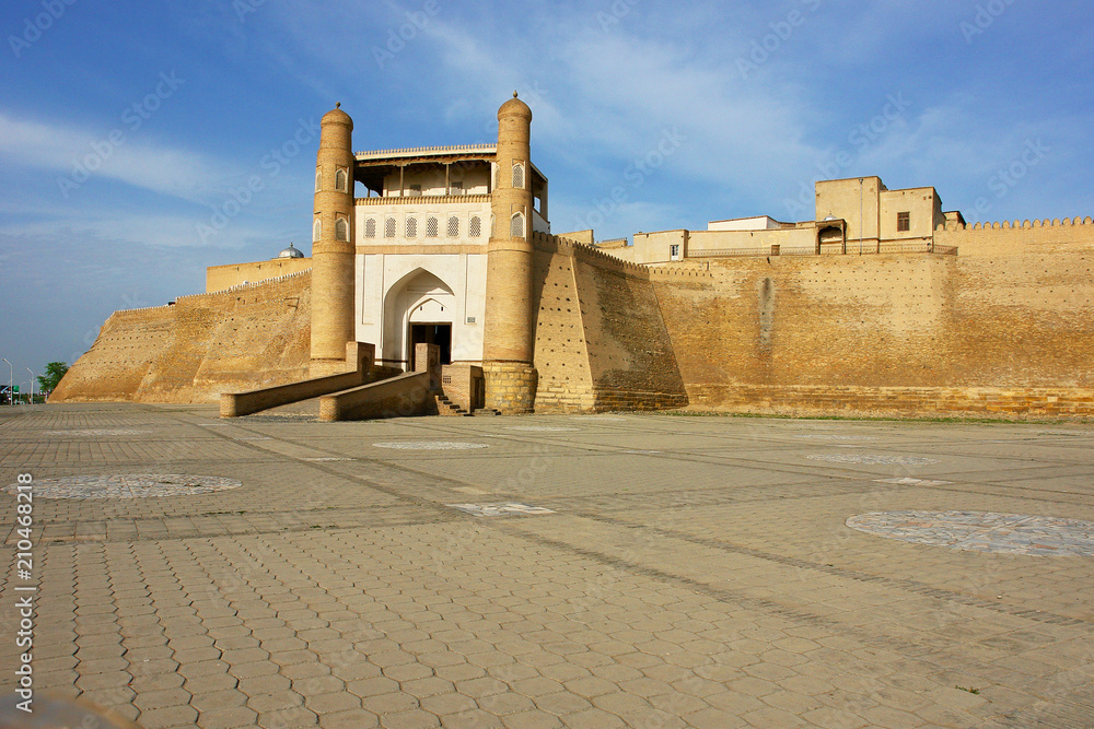 The Ark of Bukhara fortress located in the city of Bukhara, Uzbekistan ...