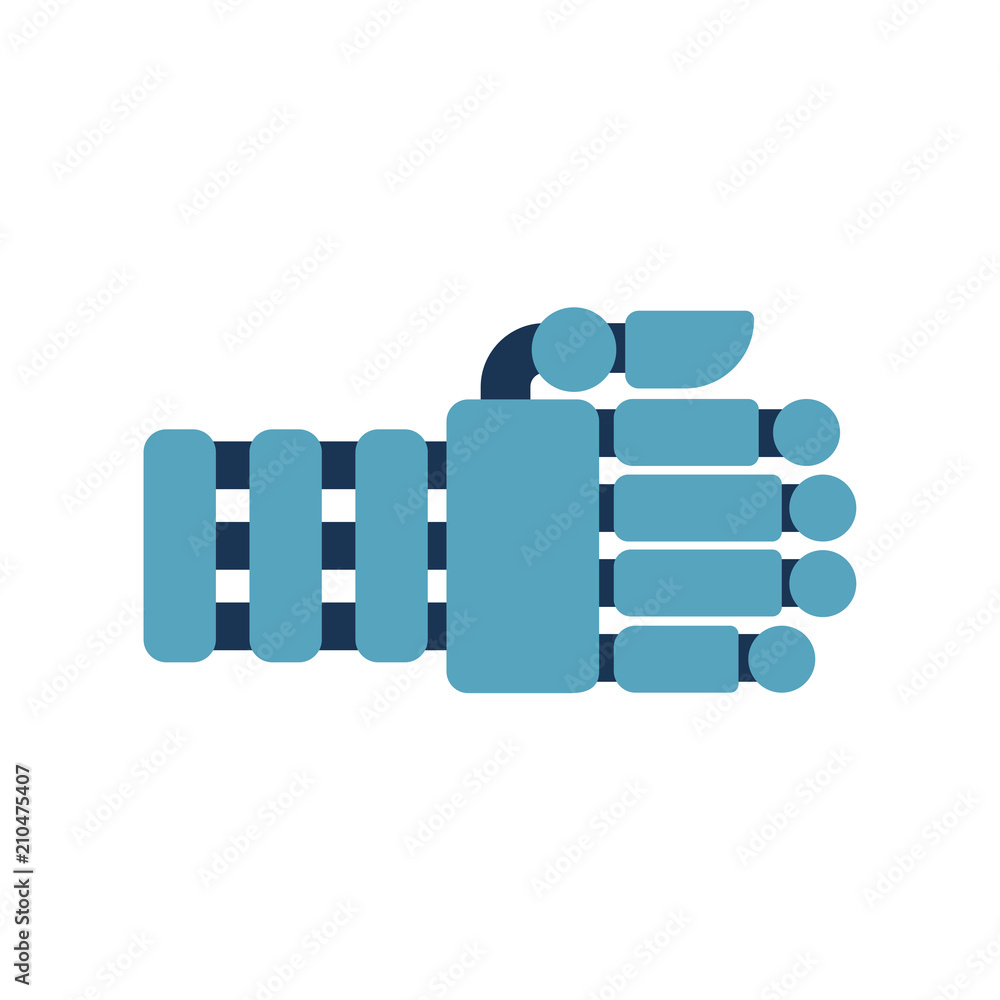 Robot fist isolated. Cyborg hand. Vector illustration Stock Vector ...
