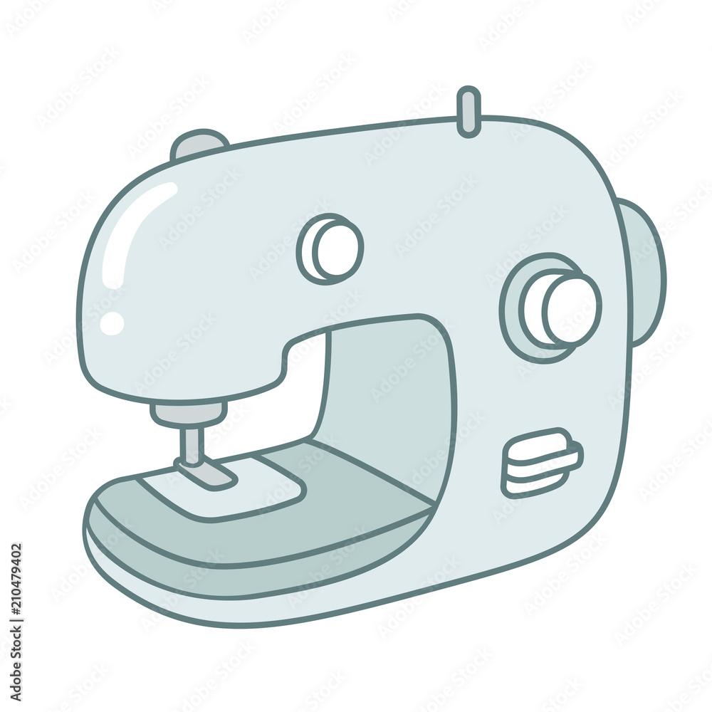 Cartoon Modern Sewing Machine Stock Vector Adobe Stock