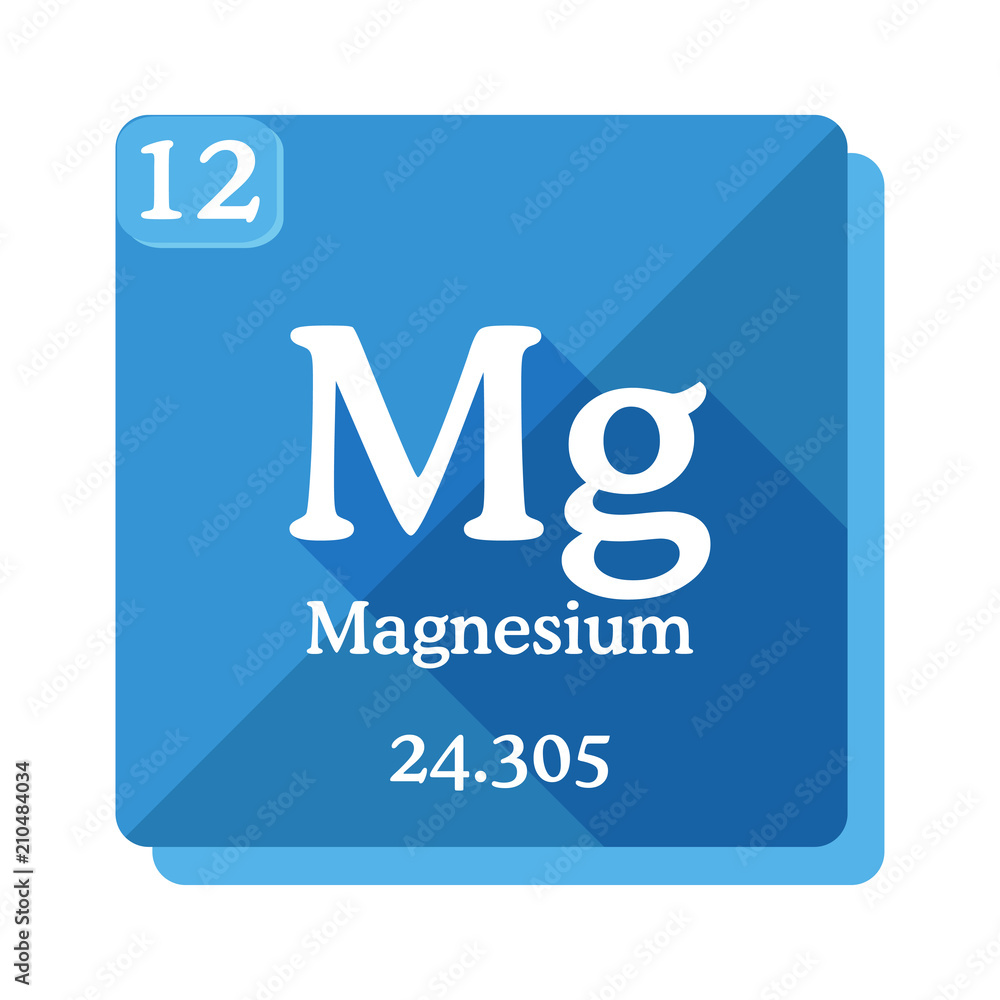 Magnesium chemical element. Periodic table of the elements. Stock ...