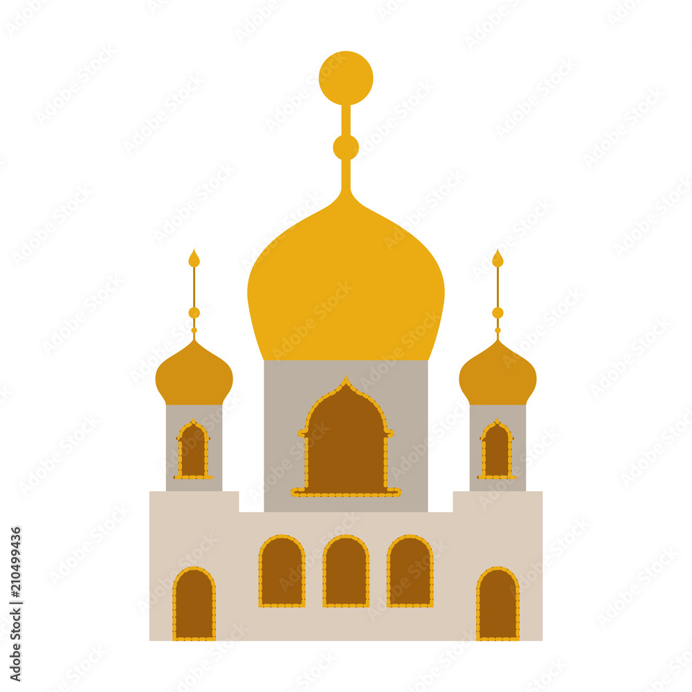 arabic castle building facade vector illustration design Stock ...