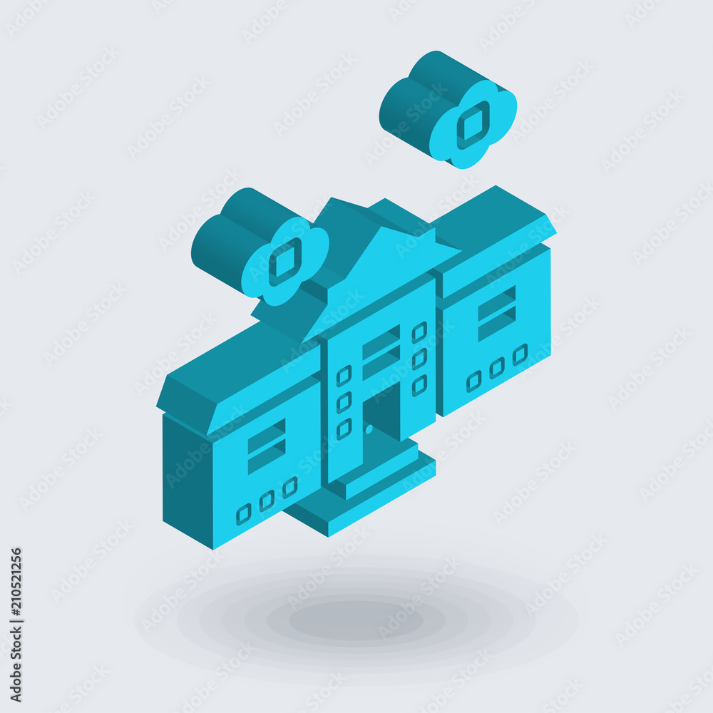 House things icon vector isolated on white background for your web and ...