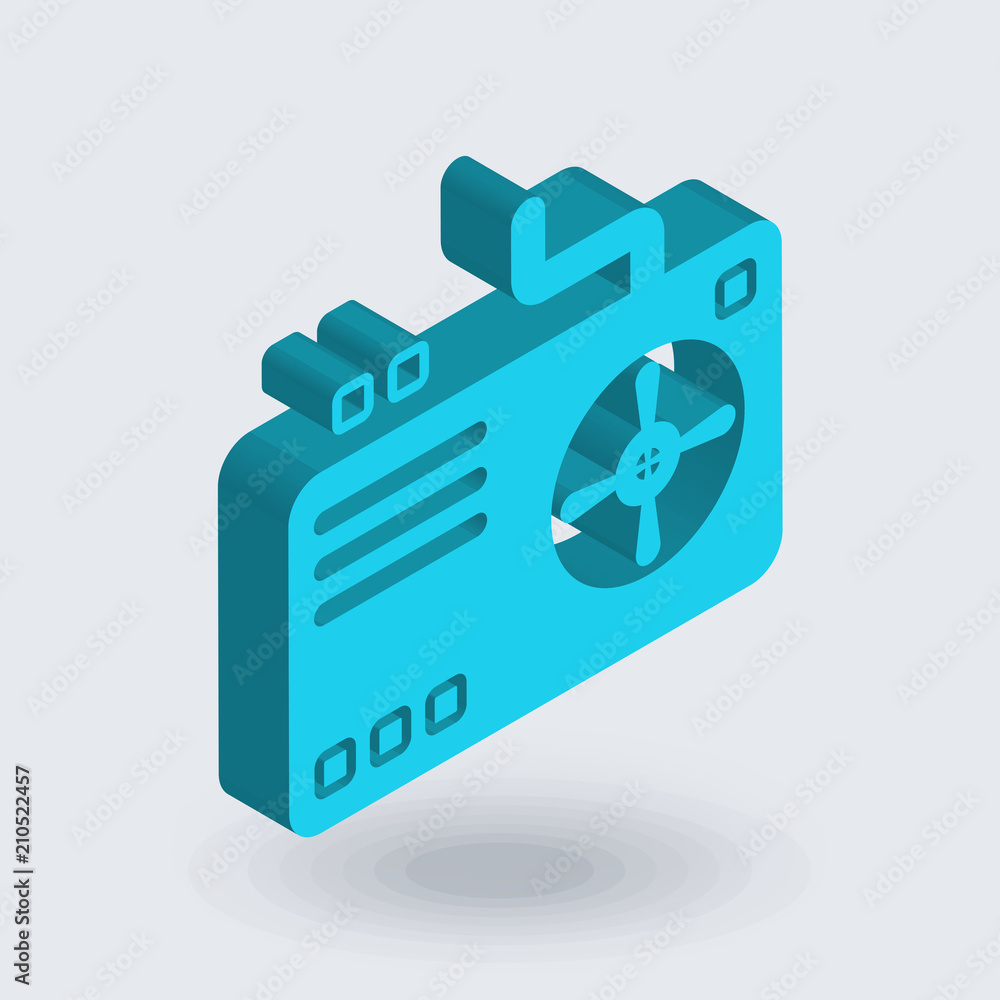 Cooling icon vector isolated on white background for your web and ...