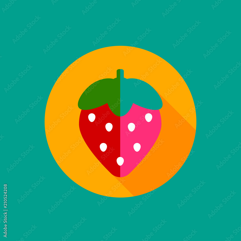 Vector strawberry icon Stock Vector | Adobe Stock