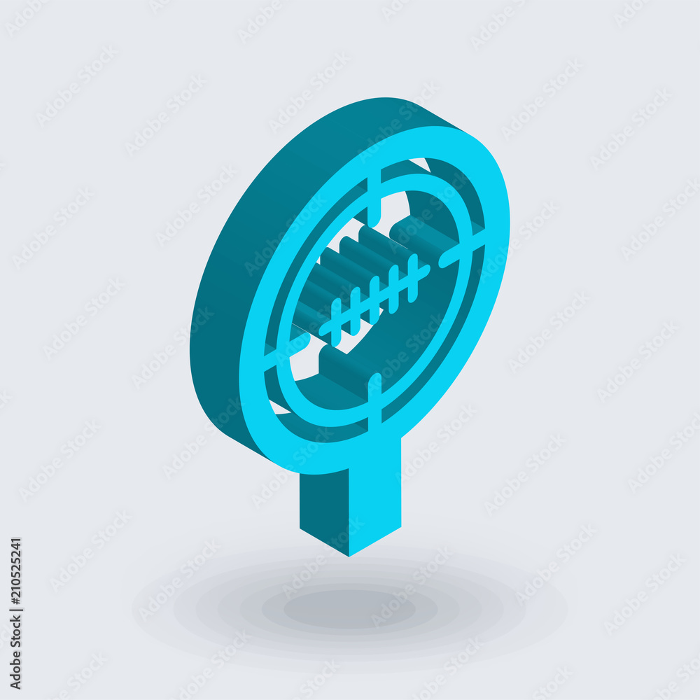 Circular target icon vector sign and symbol isolated on white ...