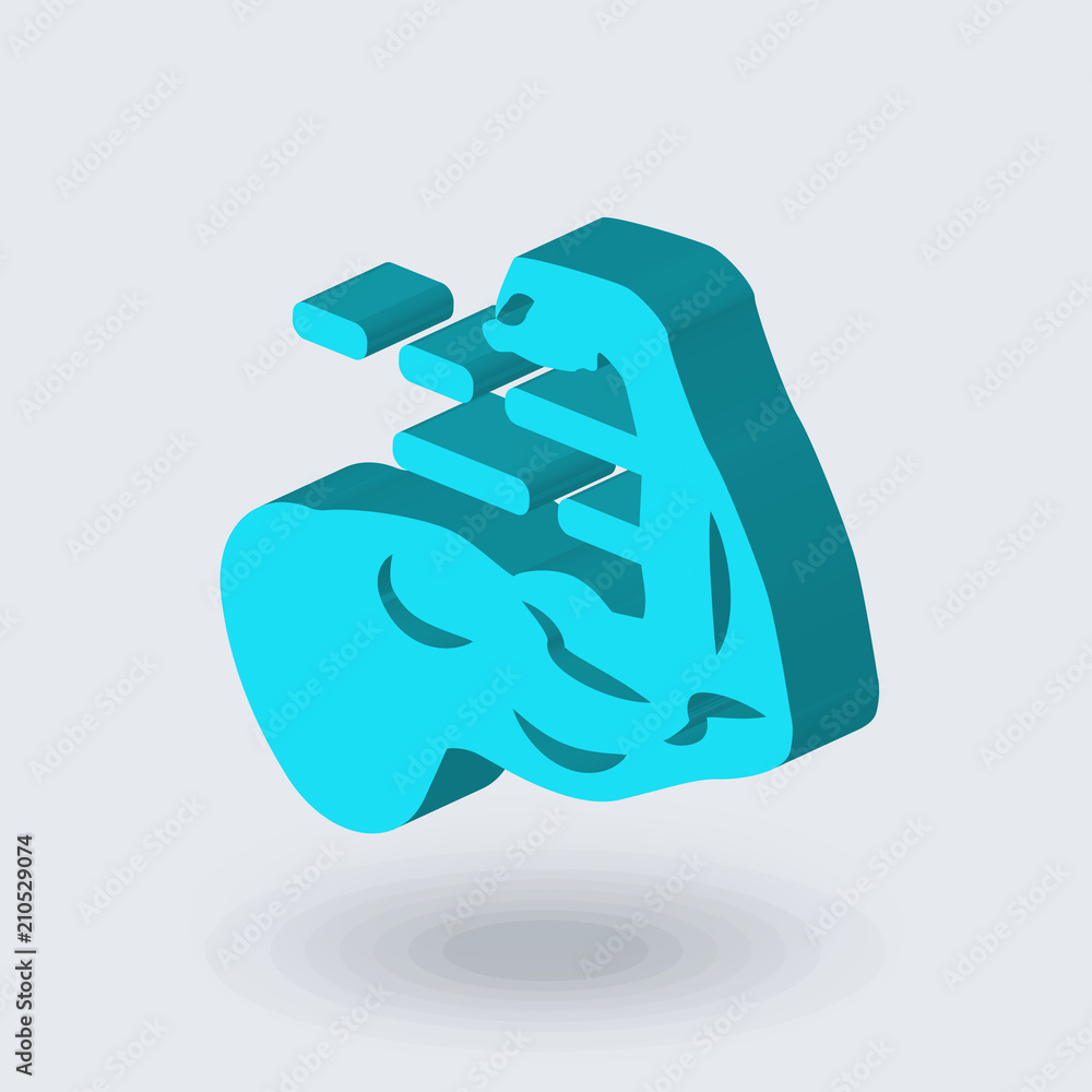 Strength icon vector sign and symbol isolated on white background ...