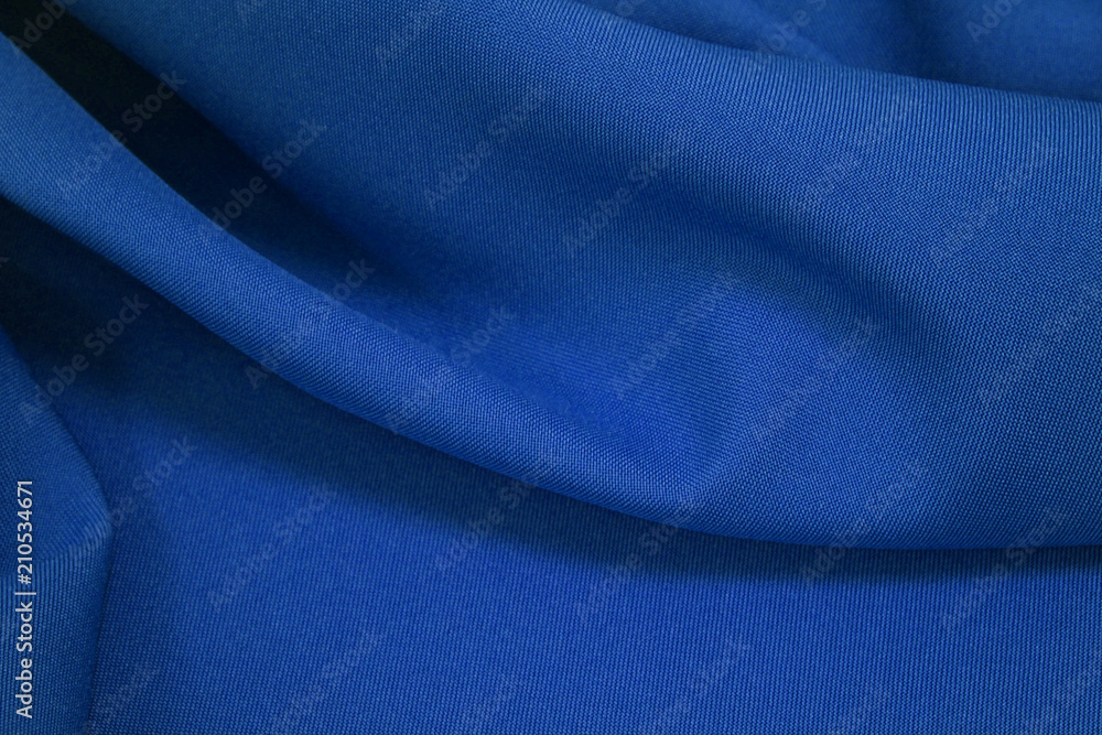 Abstract blue drapery cloth, Pattern and detail grooved fabric for ...