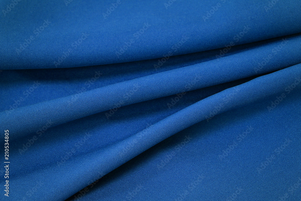 Abstract blue drapery cloth, Pattern and detail grooved fabric for ...