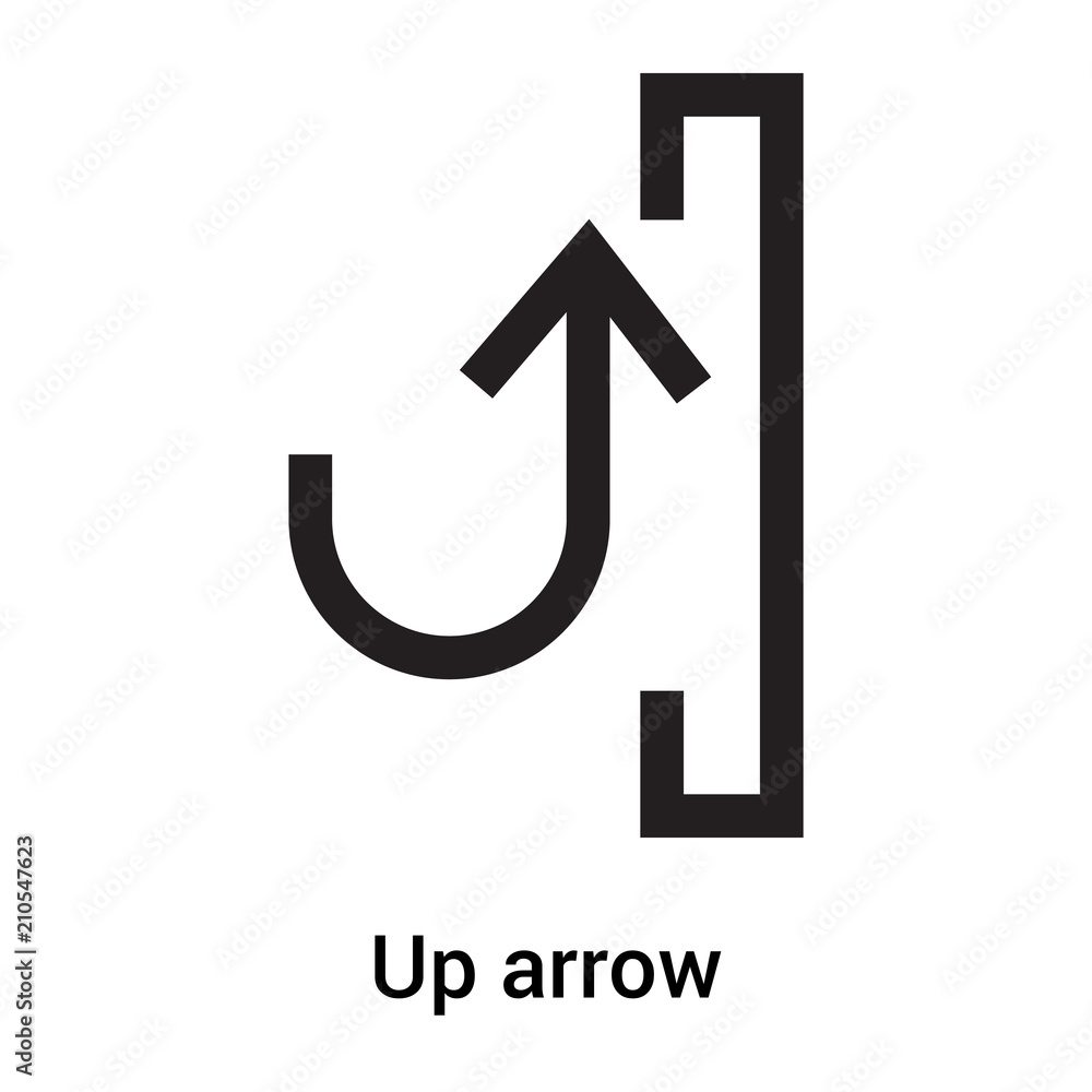Up arrow icon vector sign and symbol isolated on white background, Up ...