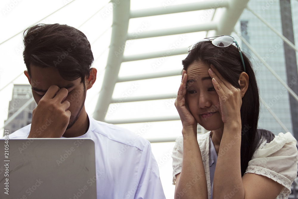 Lovers are sad and sorry in business with problems. Stock Photo | Adobe ...