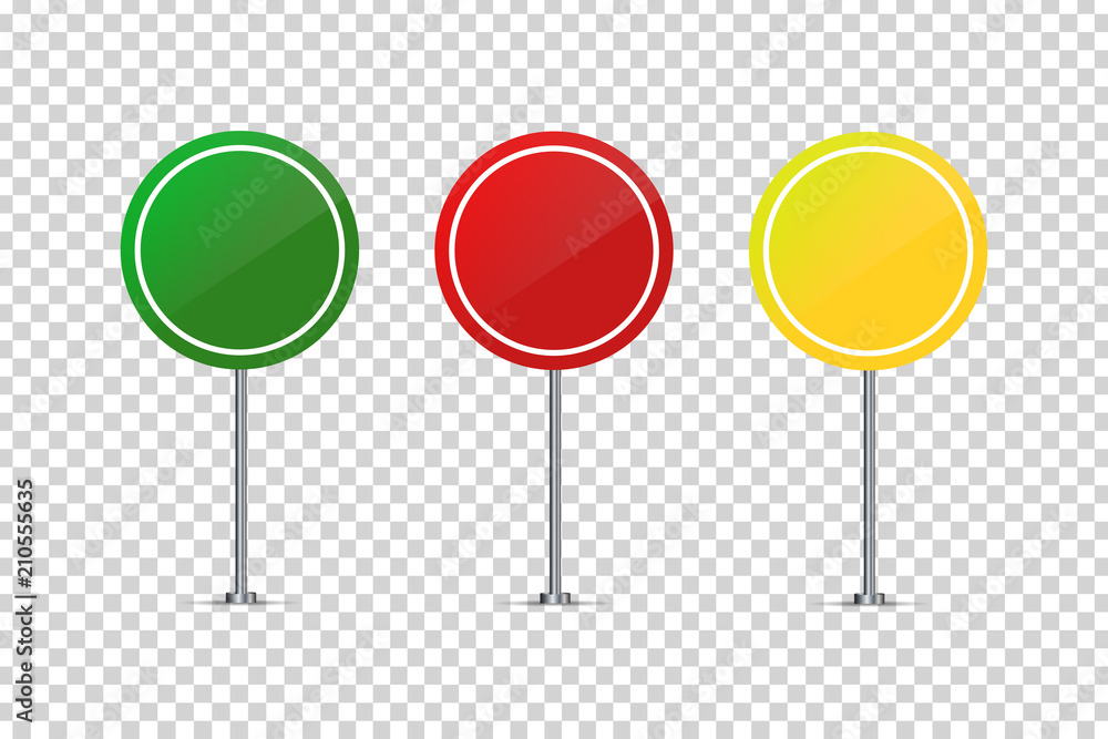 Vector realistic isolated road signs for decoration and covering on the ...