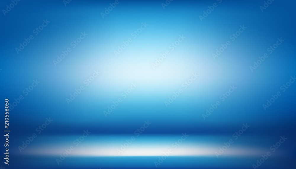 blue background, abstract wall studio room, can be used to present your ...