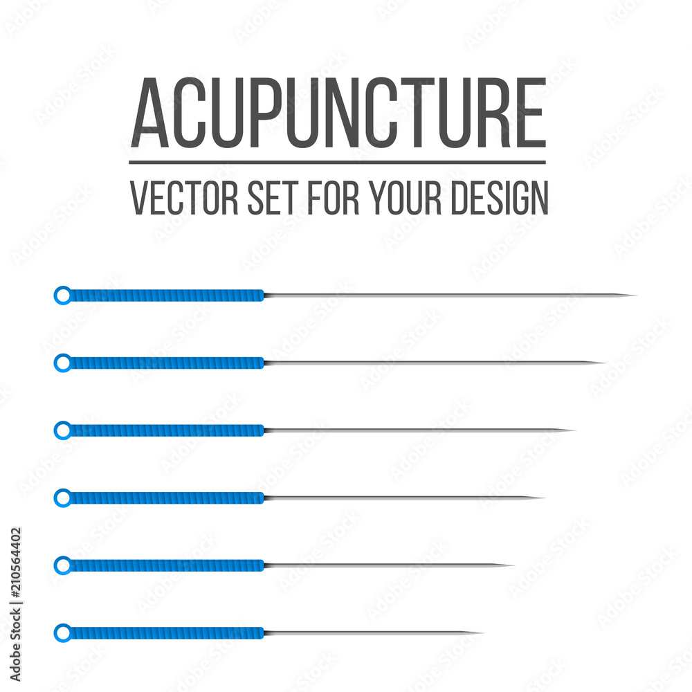 Creative vector illustration of acupuncture therapy isolated on ...