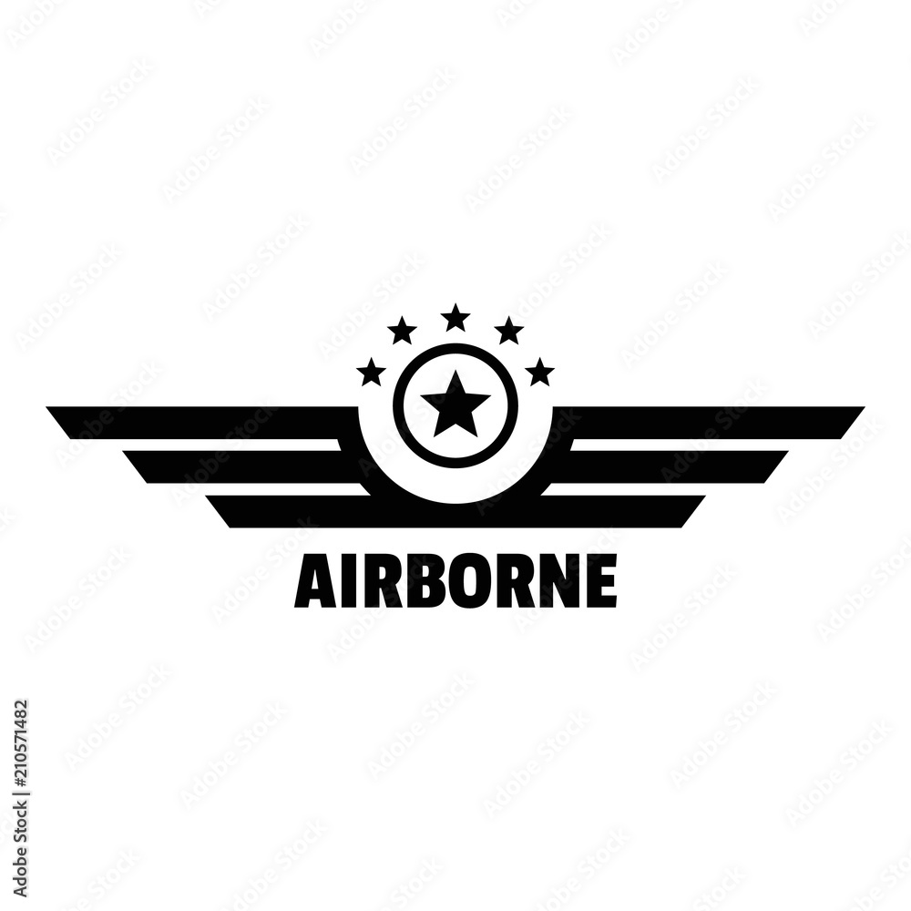 Airborne logo. Simple illustration of airborne vector logo for web ...