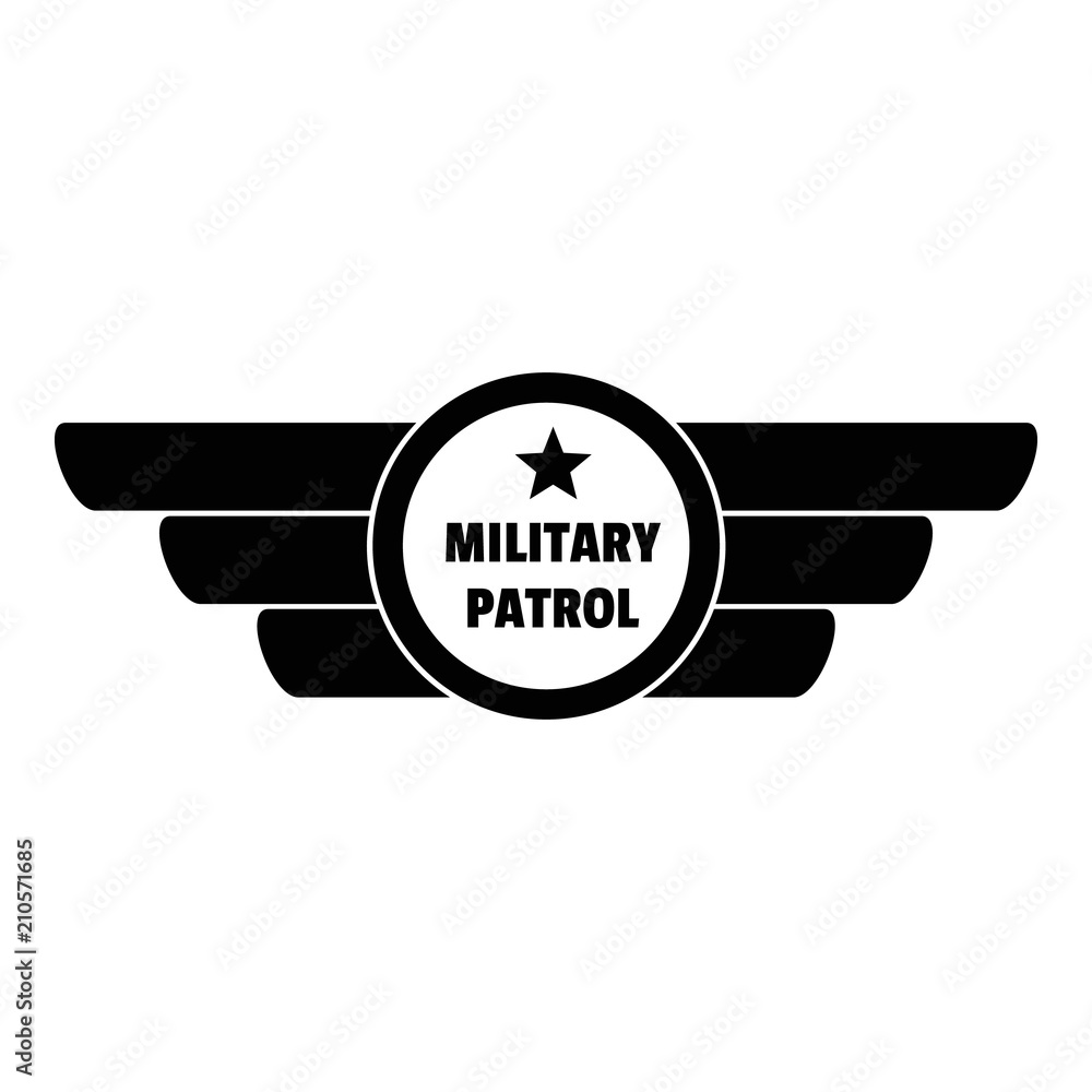Military patrol logo. Simple illustration of military patrol vector ...