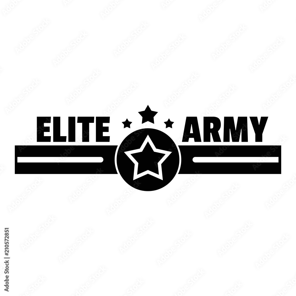 Elite army logo. Simple illustration of elite army vector logo for web ...