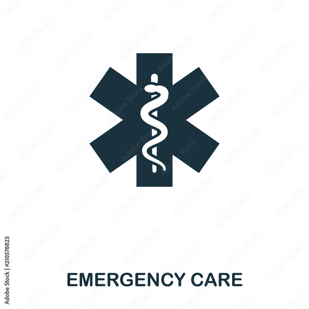 Emergency Care icon. Line style icon design. UI. Illustration of ...