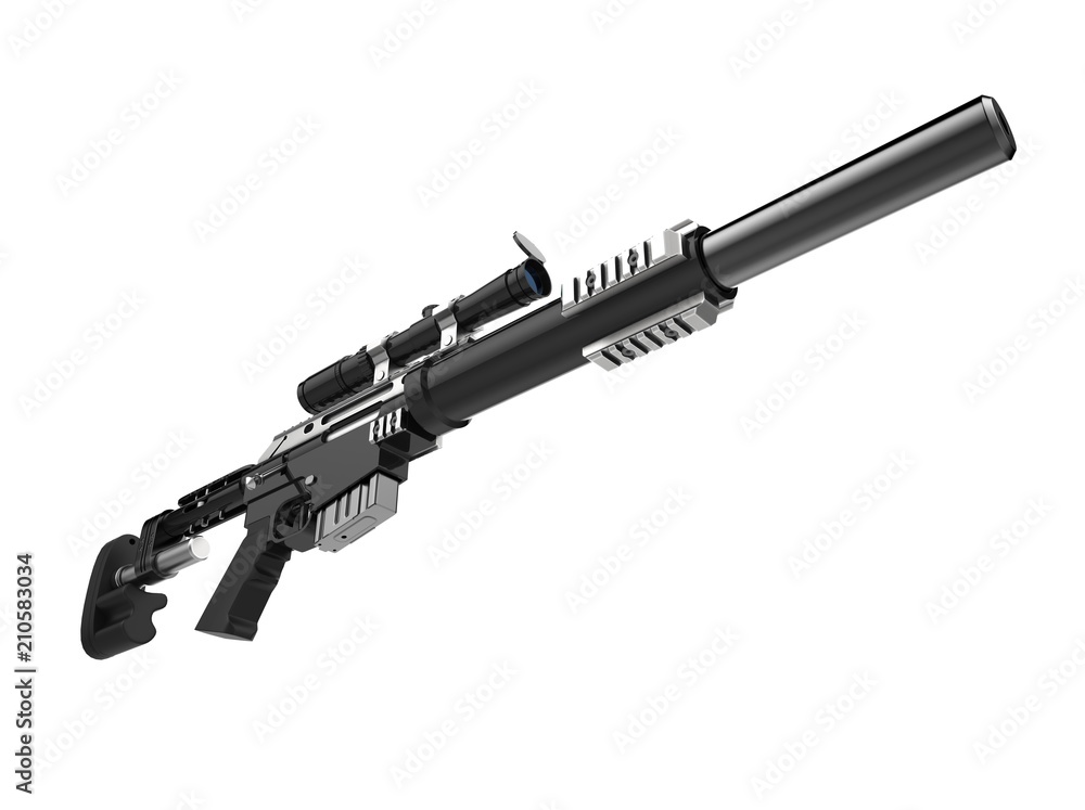 Sniper Rifle With Silencer