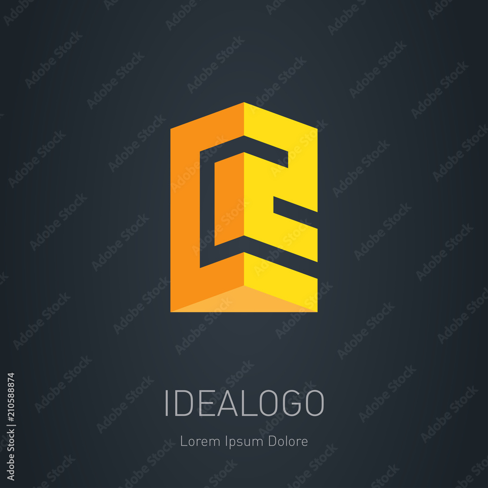 Vetor de C and 2 initial monogram logotype. C2 initial logo. Vector ...