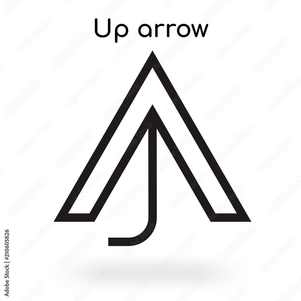 Up arrow icon vector sign and symbol isolated on white background, Up ...