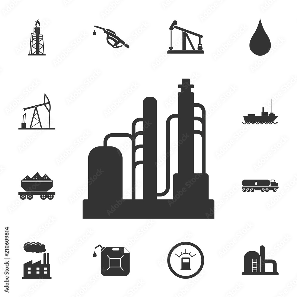 Refinery icon. Simple element illustration. Refinery symbol design from ...