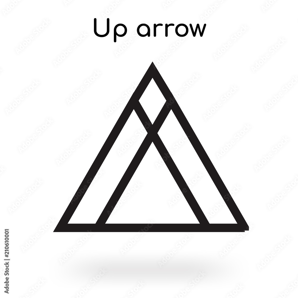 Up arrow icon vector sign and symbol isolated on white background, Up ...