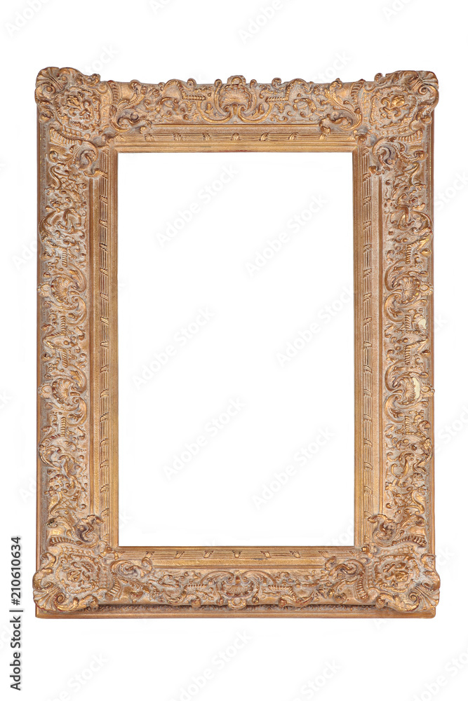 Massive framing frame of gold color Stock Photo | Adobe Stock