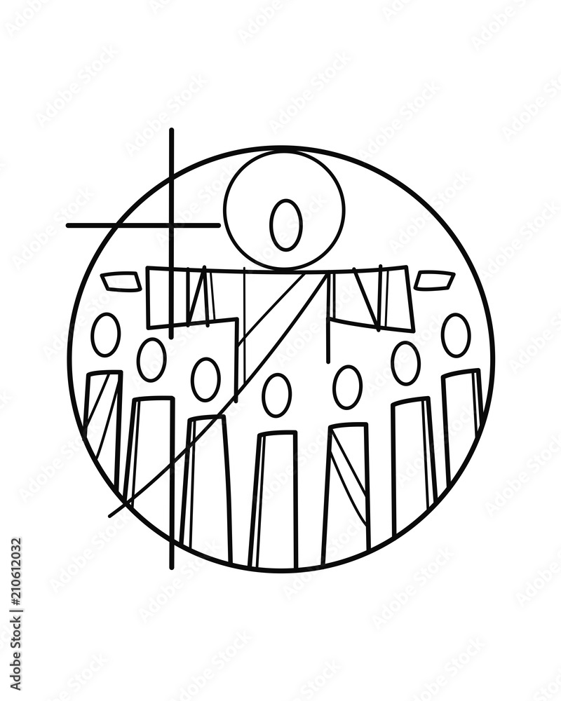 Jesus Christ and disciples symbol Stock Vector | Adobe Stock