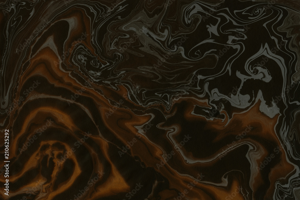 Suminagashi marble texture hand painted with black ink. Digital paper ...