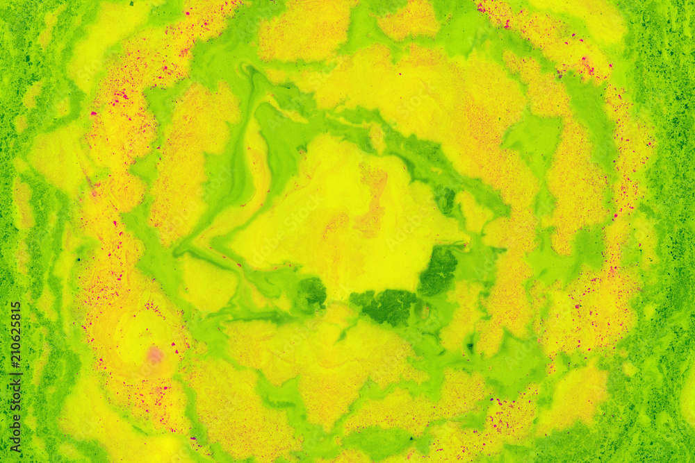 Suminagashi marble texture hand painted with yellow ink. Digital paper ...